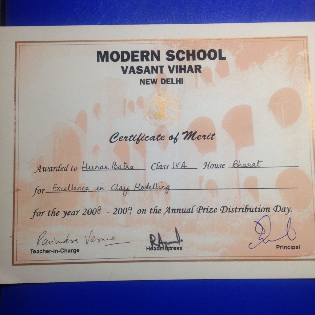 Hunar Batra's post on Goodwall - Another certificate for excellence in ...