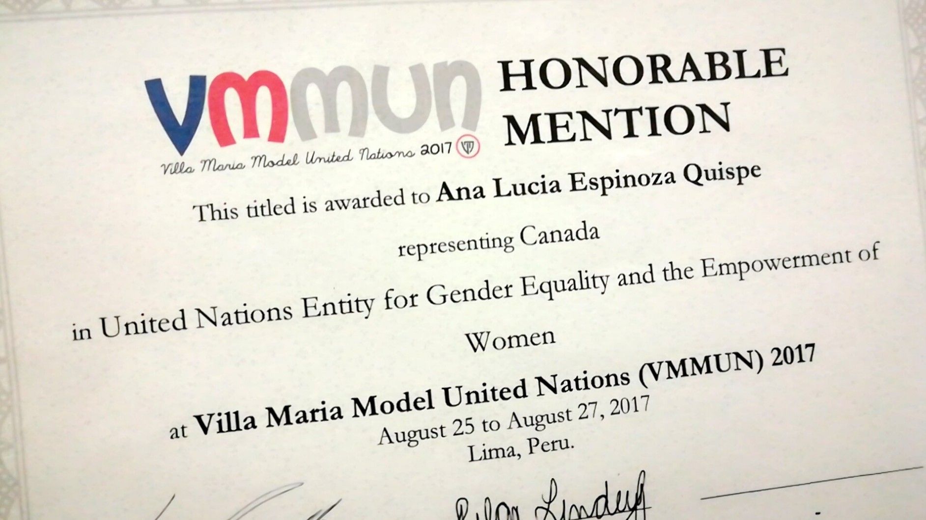 Ana Lucía Espinoza Quispe's post on Goodwall - Villa Maria Model of ...