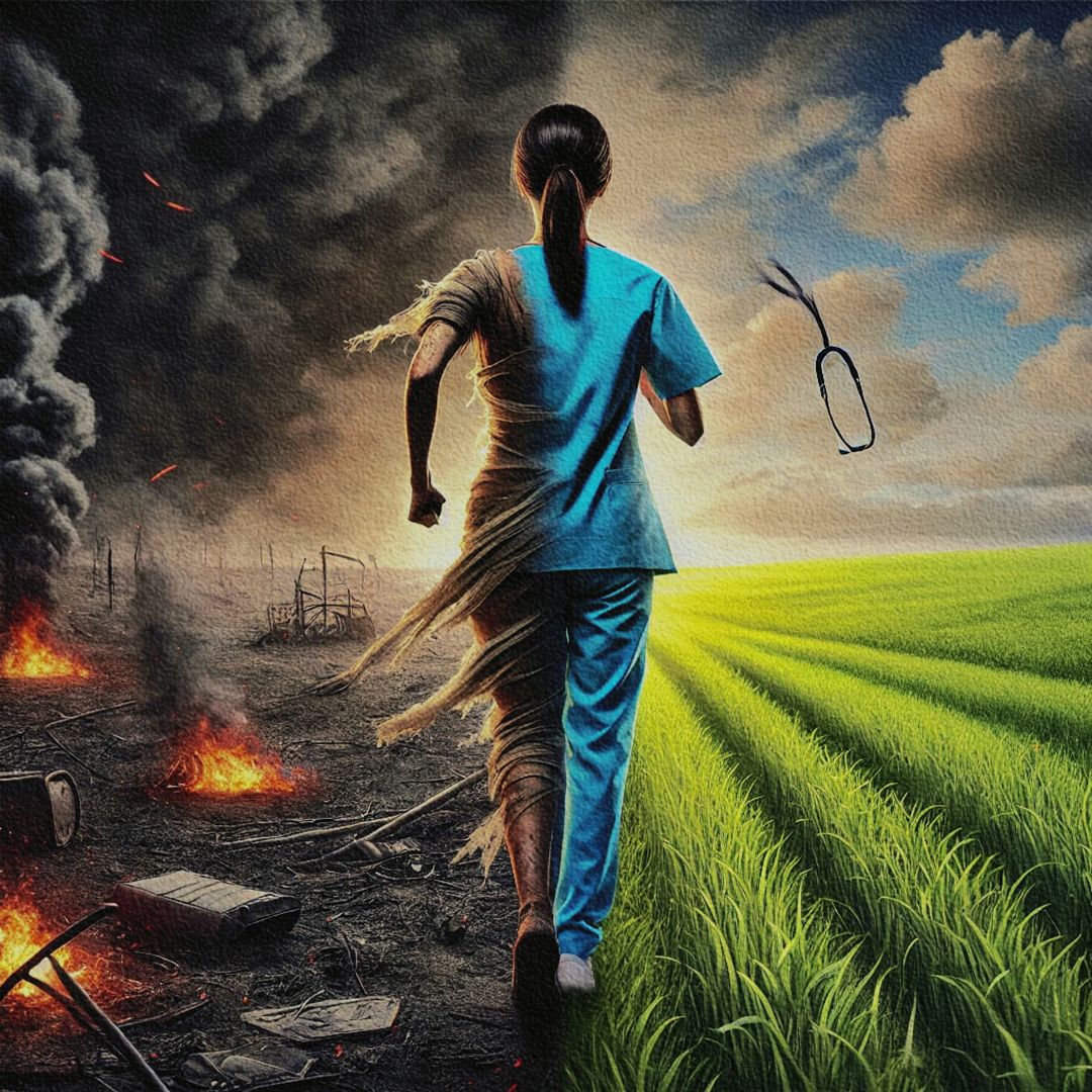 Rahima K Salihu's post on Goodwall - The woman in medical scrubs represents those who leave ...