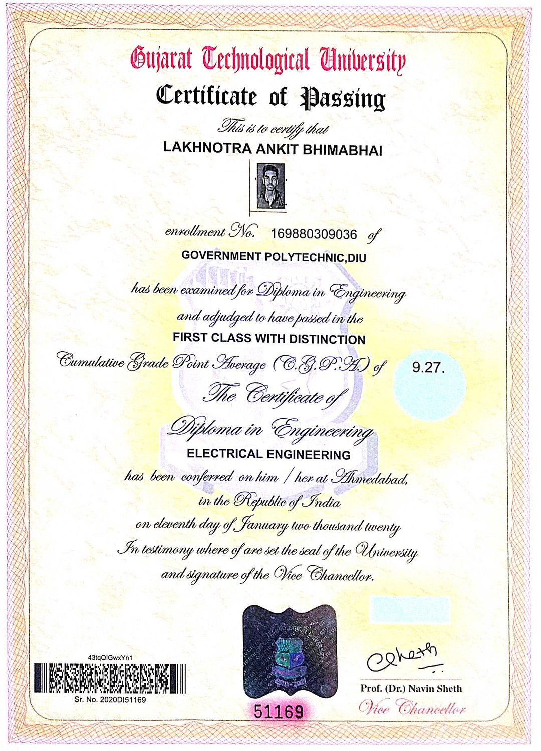 Er Ankit's post on Goodwall - Convocation cirtificate 👌 #electrical_engineering #Achievement