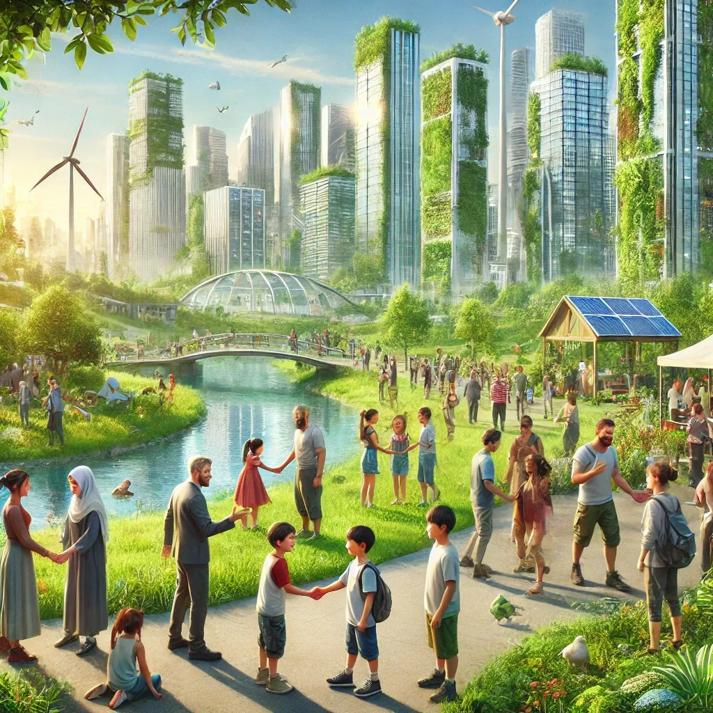 Celina Vola's post on Goodwall - The image shows a future in 2050 where ...
