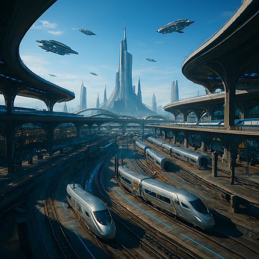 David Smart's post on Goodwall - "A sprawling futuristic railway ...