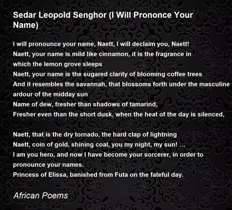 Sincerely Ayisha's post on Goodwall - "I will pronounce your name ". An ...